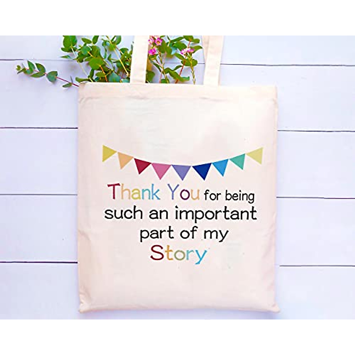 Thank You For Being Such An Important Part of My Story – Shoulder Bag Shopping Bag Tote Bag Gift – Appreciation Gifts for Teachers - Birthday Christmas Back To School Gift For Teacher