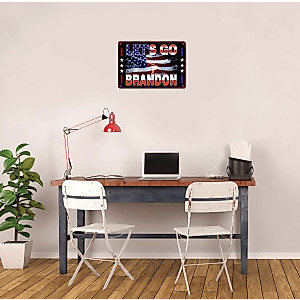 NC Retro Vintage Tin Sign 7.8x11.8 Inch, Let's Go to Brandon Fjb Home Decoration Wall Decoration Suitable for Room/bar/Living Room/Garden/Gift （20x30cm）,8x12 inches