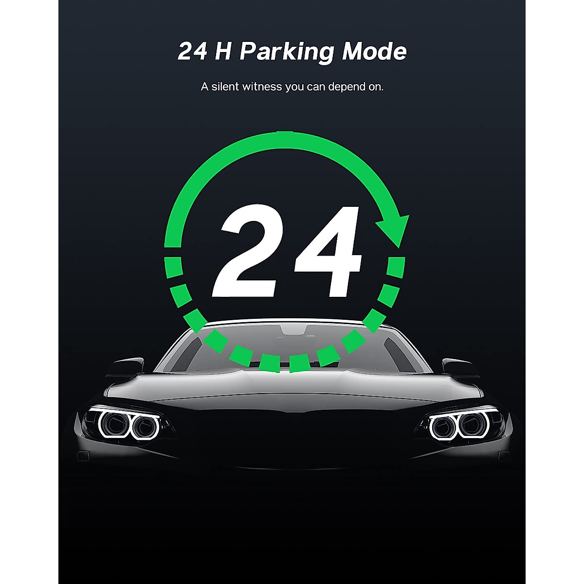 Mini Dash Cam - Front and Rear 2K Surfola Dual Car Camera 2560x1440P, 3" inch IPS Screen, 170° Wide Angle, Parking Mode, WDR, Accident Record