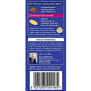 Vitabiotics Ltd Vitabiotics Wellman Plus, 56 Tablets/Capsules