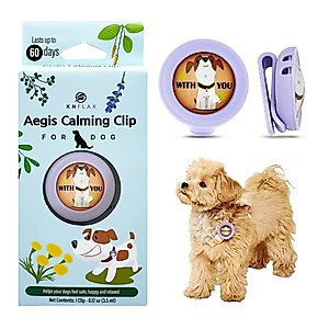 KN FLAX Aegis Calming Clip for Dogs, Anxiety Relief Pheromone Diffuser [Made in Korea], Lasts 60 Days, Reducing Stress During Loud Noises and Separation for All Small, Medium and Large Dog (with U)