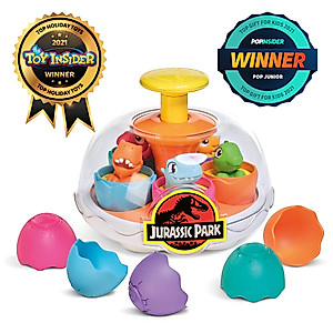 Toomies Jurassic World Spin & Hatch Dino Eggs – Dinosaur Toys for Developmental Play – 12m+