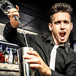 Pafusen 12 Pack Pour Spouts for Liquor Bottles, Liquor Pour Stainless Steel Classic Bottle Speed Pourers with Tapered Spout，Free Flow Pourers，Most Fit Classic Bottle's Lip 3/4"