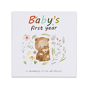 Complete 100 Pages First 5 Years Baby Memory Book and Baby Milestone Book, Easy to Fill Baby Journal From Pregnancy to 5 Years, Hardcover Baby Album and Memory Book, 9.3” x 9.3”