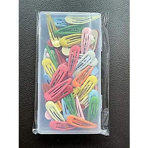 60Pcs Snap Hair Clips for Girls, Gingbiss 2 inch Silicone Coating Colorful Metal Hair Barrettes with Storage Case for Women Girls Kids, No Slip Hair Accessories for Hair, 10 Assorted Colors