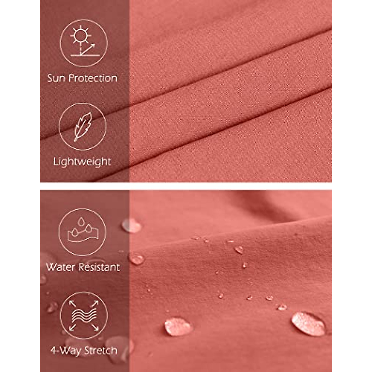 G Gradual Women's 5" Hiking Cargo Shorts Quick Dry Athletic Shorts for Women with Pockets for Golf Workout Walking(Brick Red M)