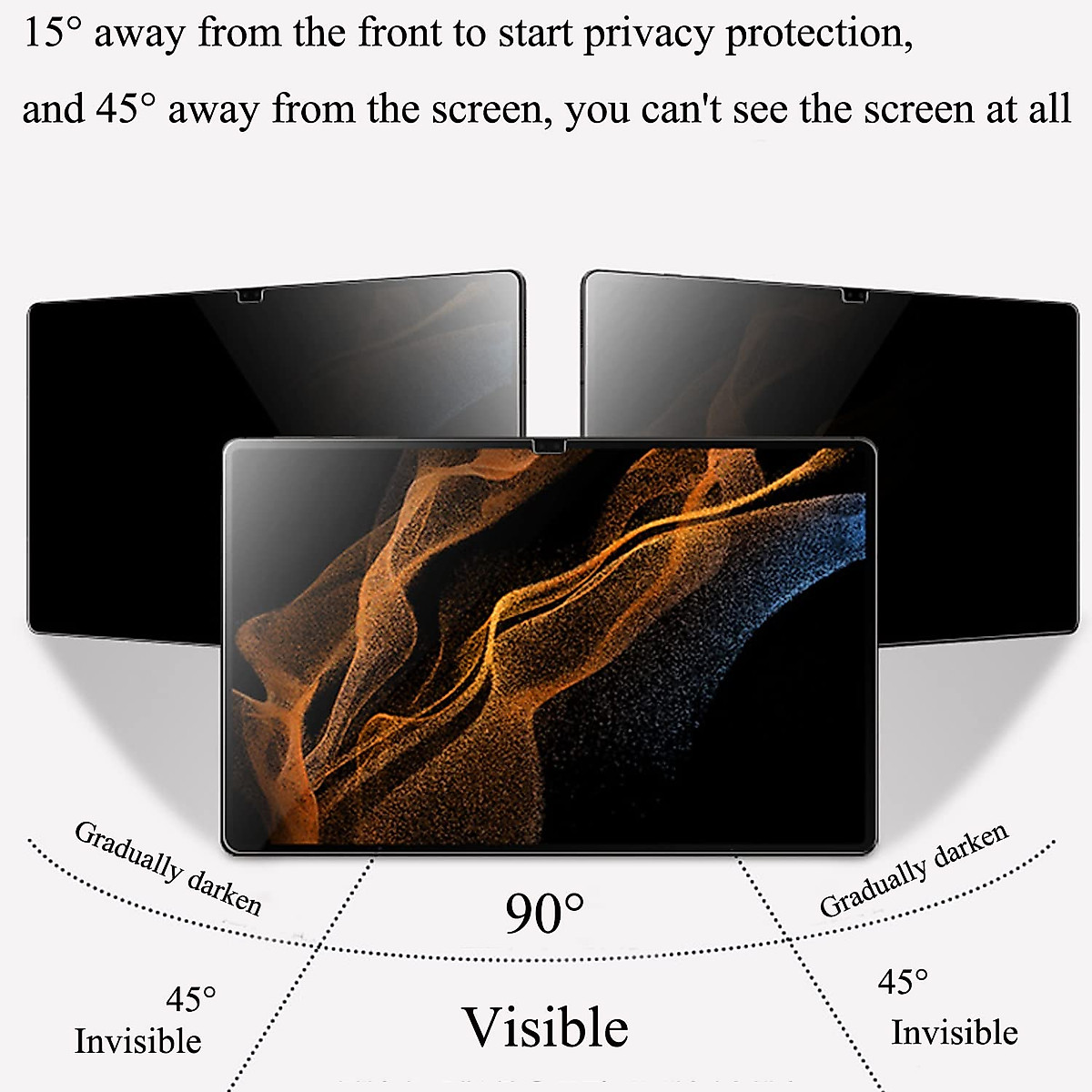 Privacy Screen Protector Suit for Samsung Galaxy Tab S10 Ultra/ Samsung Galaxy Tab S9 Ultra 2023 14.6 Inch/ Samsung Galaxy Tab S8 Ultra 5G 14.6 Inch 2022 , Matte Anti-peep Anti Glare Scratch Resistant Soft Screen Protector Film