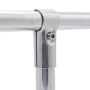 eoere 10 Sets 1" x 1" O.D. T Pipe Clamp Connector Chain Link Fence Clamp, Stainless Steel Tee Chain Link Fence End Rails Clamps, Thickness 1.7mm, Fits Pipe O.D.: 1"(25.4 mm)