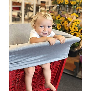 PrimaStella Nursing Scarf, Car Seat Canopy, Stroller Cover, Highchair Cover, Shopping Cart Cover to Protect Infants, Babies, Toddlers – One Size – Grey