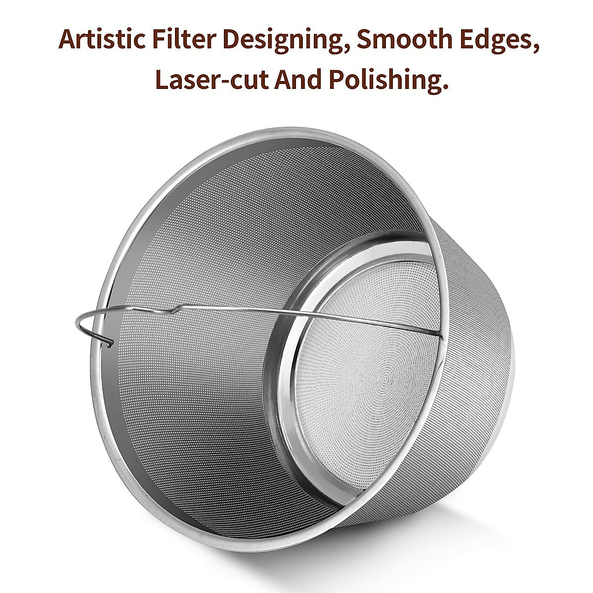 8-12 Cup Reusable Basket Permanent Coffee Filters, Perfect Fit 8-12 Cup Hamilton Beach Cuisinart Basket-Style Coffee Maker Filters and Replace Basket Paper Filters (Hamilton Beach)