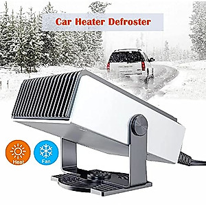 12V 150W Portable Car Heater,2 in 1 Auto Heater/Cooling Fan Car Windscreen Demister Heater Fast Heating Defrost Defogger Plug in Cigarette Lighter Automobile Windscreen Fan