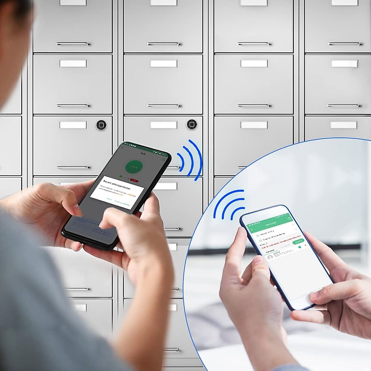 Fingerprint Drawer Lock eLinkSmart Phone App Cabinet Lock 30MM (27MM) Biometric Drawer Lock with 3 Sizes Tubular ​Cam 20 Fingerprints 1000+ App Users Support iOS Watch