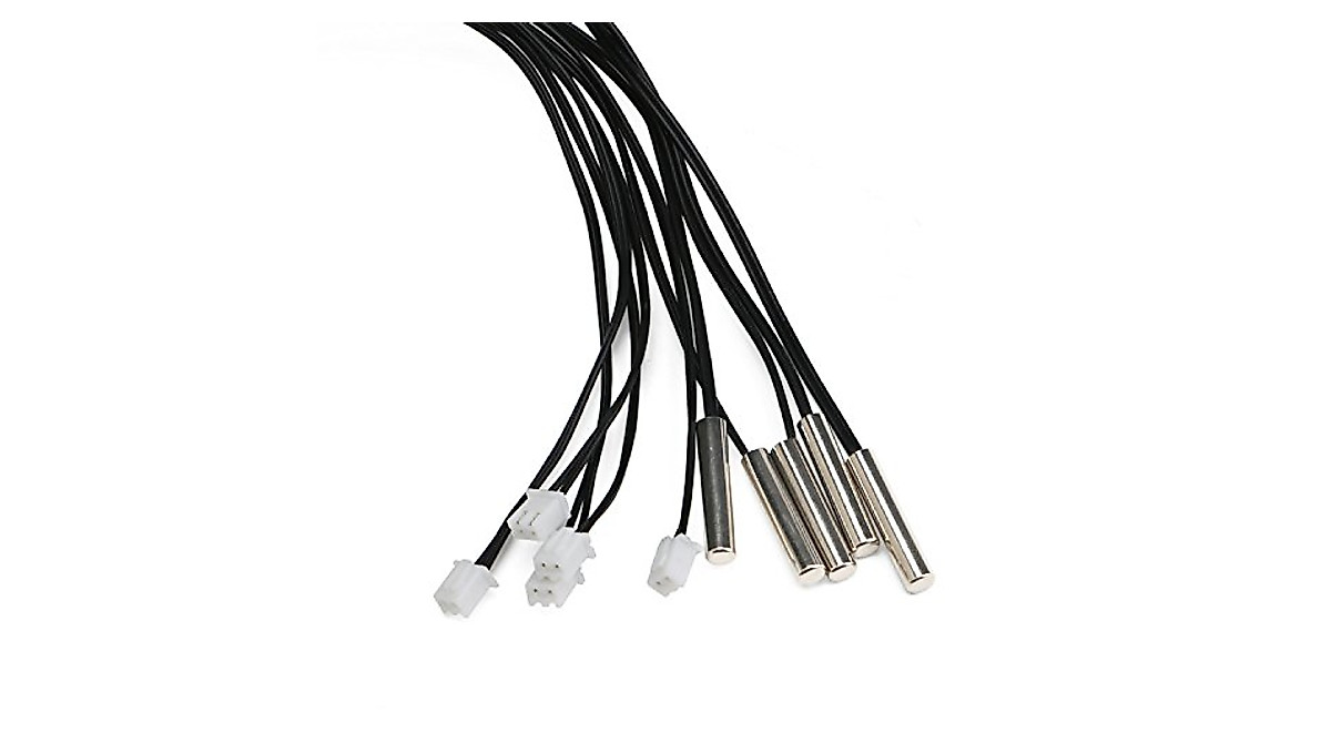 10K Temperature Sensor Probe, DROK 5pcs 1 Meter Waterproof Temp Sensor ...