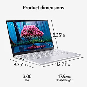 Acer Swift X SFX14-41G-R1S6 Laptop | 14" Full HD 100% sRGB | AMD Ryzen 7 5800U | NVIDIA RTX 3050Ti Laptop GPU | 16GB LPDDR4X | 512GB SSD