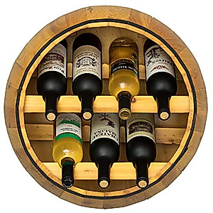 Vintiquewise Wooden Hanging Wine Barrel Wine Rack
