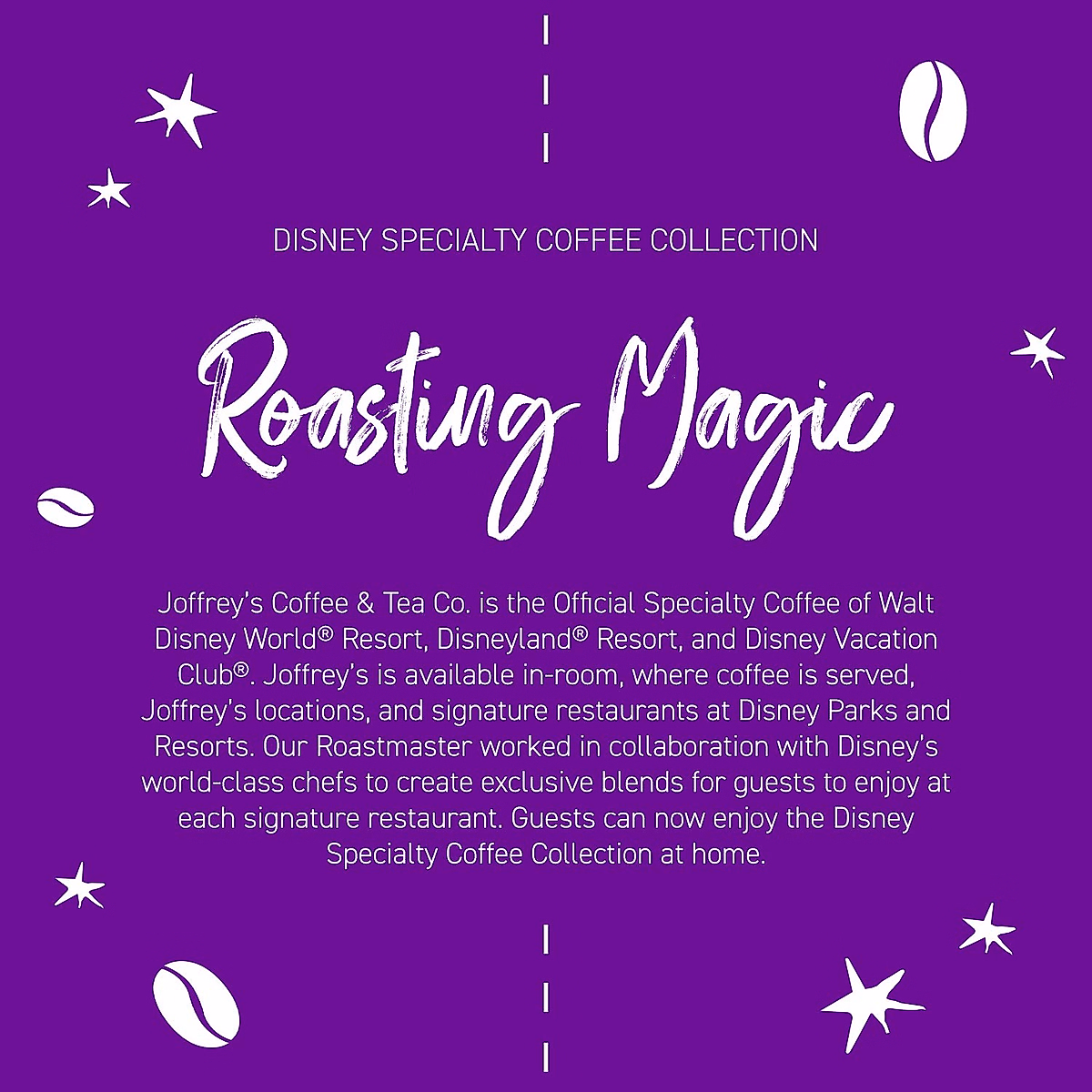 Joffrey's Coffee - Disney Mickey Mouse Classic Blend, Disney Specialty Coffee Collection, Artisan Medium Roast, Arabica Coffee Beans, Smooth & Rich Flavor, Brew or French Press (Whole Bean, 11 oz)