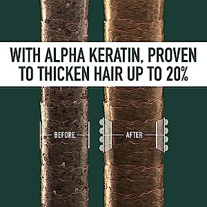 Just for Men Control GX + THK Grey Reducing and Thickening 2-in-1 Shampoo & Conditioner with Alpha Keratin, Thickens Hair Up to 20%, Works with Every Hair Texture, 4 oz (Pack of 1)