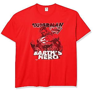DC Comics Superman Strong Man Basic Solid Tee Red