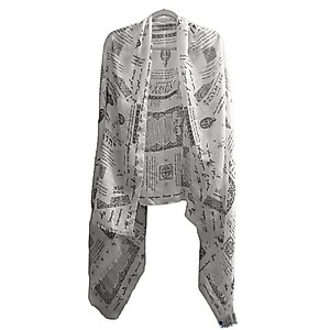 Protection Christian Prayer Shawl - Prayer Scarf with Bible Verses about God's Protection, Off- White Meditation Shawl, Unique Christian Gifts