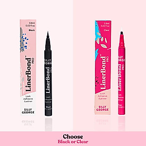 Silly George SuperNatural Series Starter Kit - Pretty Lashes with Adhesive Eyeliner | Clear Band gives Lashes Natural Look | Extra Strong Hold for False Eyelashes (Aurora, LinerBond™ Clear)