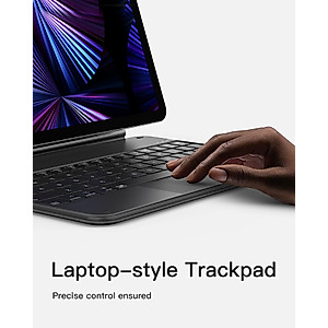 Officelab Bluetooth Keyboard Compatible with iPad Pro 11-inch (4th/3rd/2nd/1st Generation) and iPad Air (5th/4th Generation), with 7-Color Backlight, Shortcut Supported, KB09111, Black