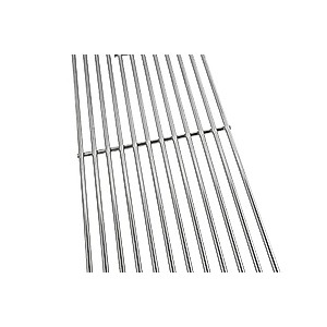 SafBbcue 15" x 21.5" Grill Grates Grids and Heat Plates Burner Covers Replacement for Kitchen Aid 720-0891B, 720-0891R, 730-0891B, 730-0891R (Stainless Steel)