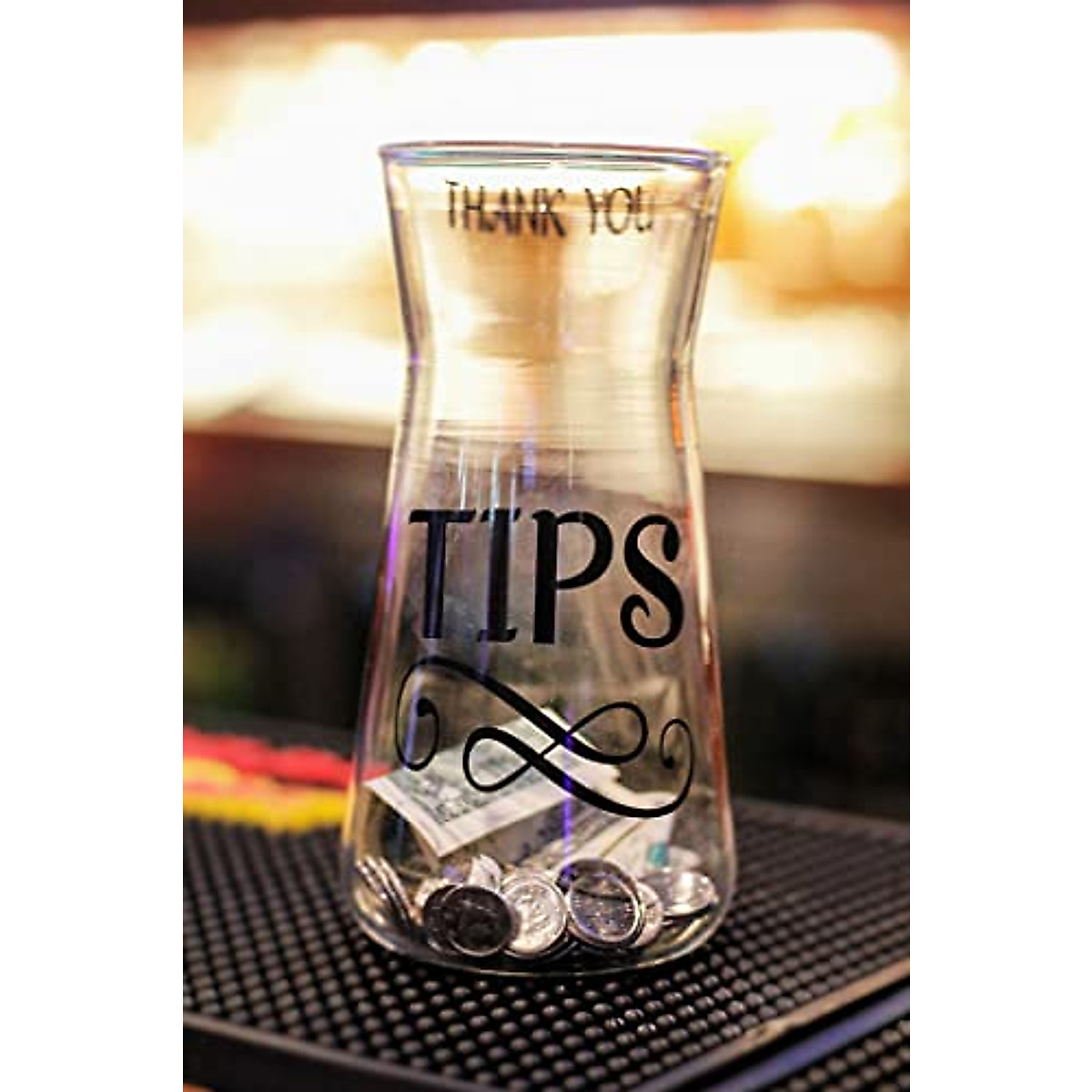 Tip Jar for Bartender Money, Musician Tip Jar for Money, Tip Jar for Restaurants, Money Tip Cup for Coffee Shop, Tip Jar for Money Funny