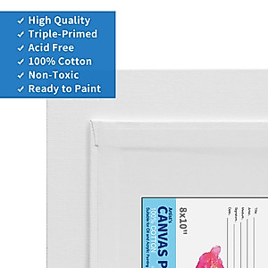 FIXSMITH Canvas for Painting, 8x10 Inch Canvas Boards, Super Value 30 Pack White Blank Canvas Panels, 100% Cotton Primed, Painting Art Supplies for Professionals, Hobby Painters, Students & Kids
