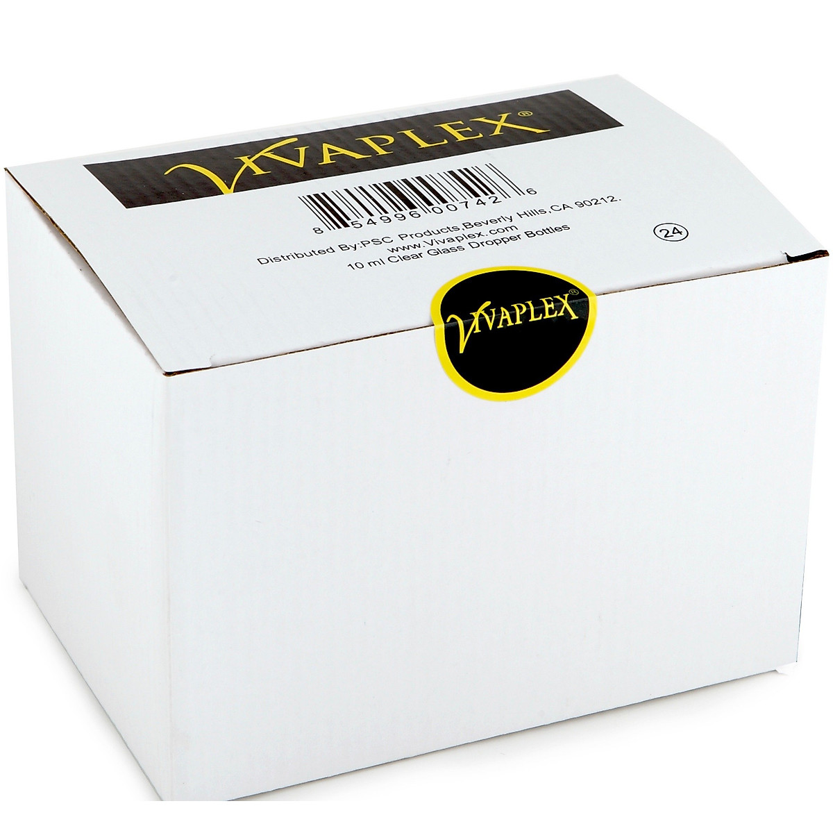 Vivaplex, 24, Clear, 10 ml (1/3 oz) Glass Bottles, with Glass Eye Droppers