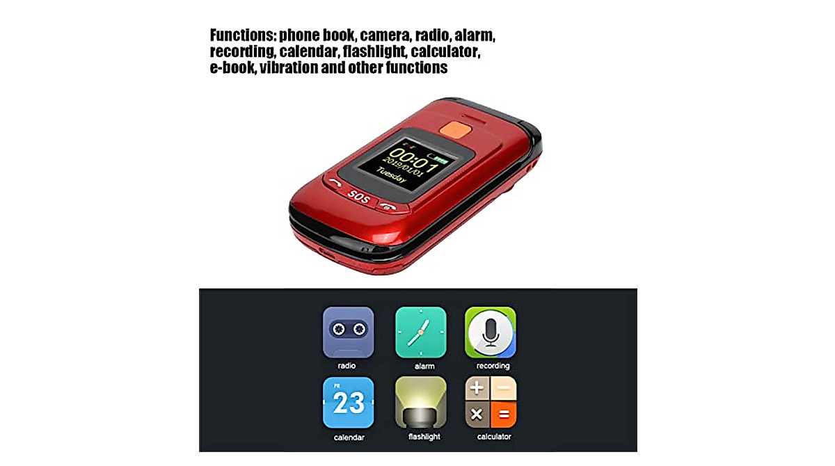 Zopsc F899 Flip Phone - Easy Dual SIM for Seniors