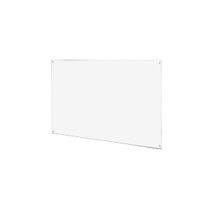 Door Push Plate with Pre Drilled Holes Clear Acrylic 7" x 14" Protective Plastic Piece 1/8" Thick for Scuff Marks and Damage by Marketing Holders