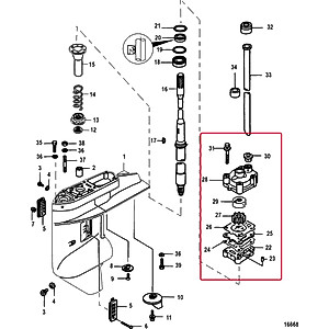 UanofCn 853792A07 Water Pump Impeller Kit for Mercury Marine Outboard 25HP 30HP 4 Stroke EFI Tohatsu Nissan 361873220