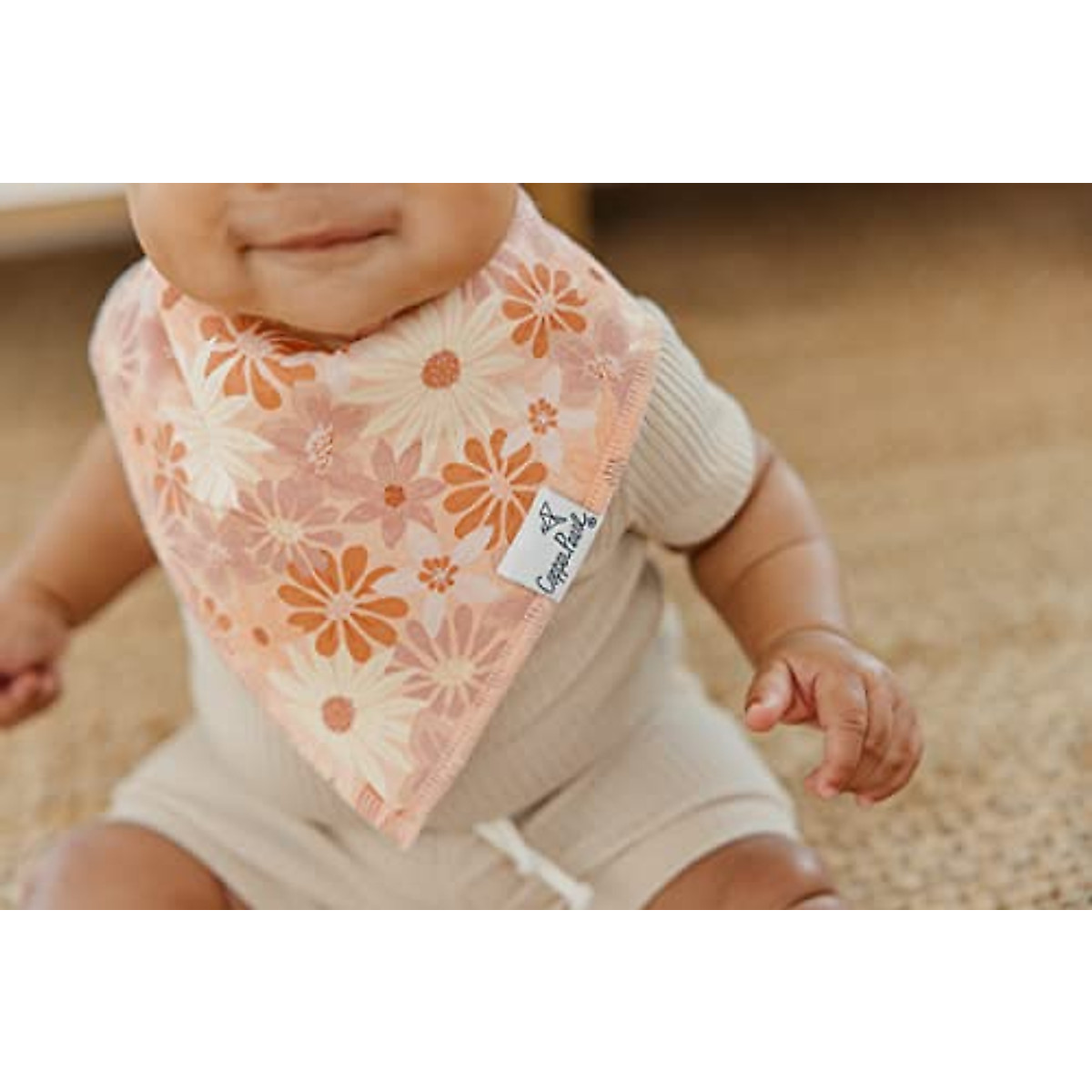Copper Pearl Baby Bandana Drool Bibs for Drooling and Teething 4 Pack Gift Set Rue, Soft Set of Cloth Bandana Bibs for Any Baby Girl or Boy, Cute Registry Ideas for Baby Shower Gifts