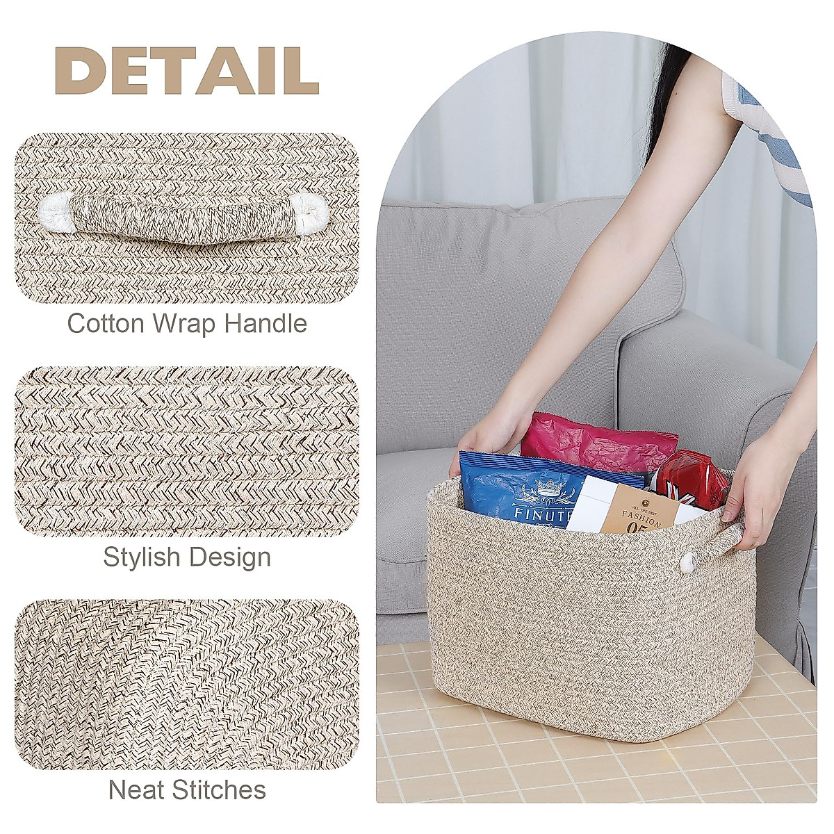 Syeeiex Cube Storage Bins, [3-Pack] 13x13x13 Storage Cube Bins, Collapsible Storage Cubes, Storage Baskets, Fabric Storage Bins for Storing Cloths, Books on Bedroom or Living Room(With Hard Bottom)