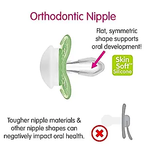 MAM Original Day & Night Baby Pacifier, Nipple Shape Helps Promote Healthy Oral Development, Glows in The Dark, 0-6 Months, Baby Boy, 4 Count