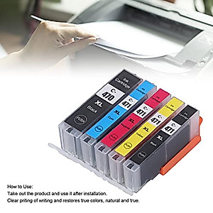 FTVOGUE Ink Cartridge Replacement Printer Ink Cartridge Accessory for PIXMA MG5740 MG6840 MG7740 TS5040 TS6040 TS8040 (BK BK C M Y 5 Colors)