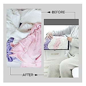 DoYiKe Clear Vinyl Zippered Storage Bags with Zipper for Blanket, Pillow, Quilts, Clothes, Bedding, Sweater, Clothing