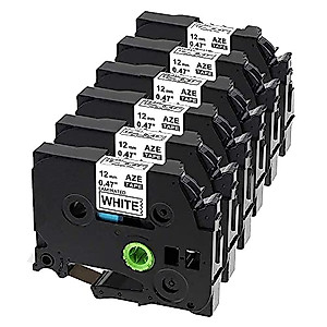 Compatible Label Tape Replacement for Brother Ptouch TZe-231 Black on White Label Tape Bundle with Replace TZe-131 Black on Clear Label Tapes, 0.47" x 26.2', (Total 11-Pack)