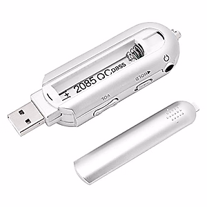 MP3 Players, Portable Music MP3 USB Player with LCD Screen FM Radio Voice Recorder Support 32GB TF Card(Silver)