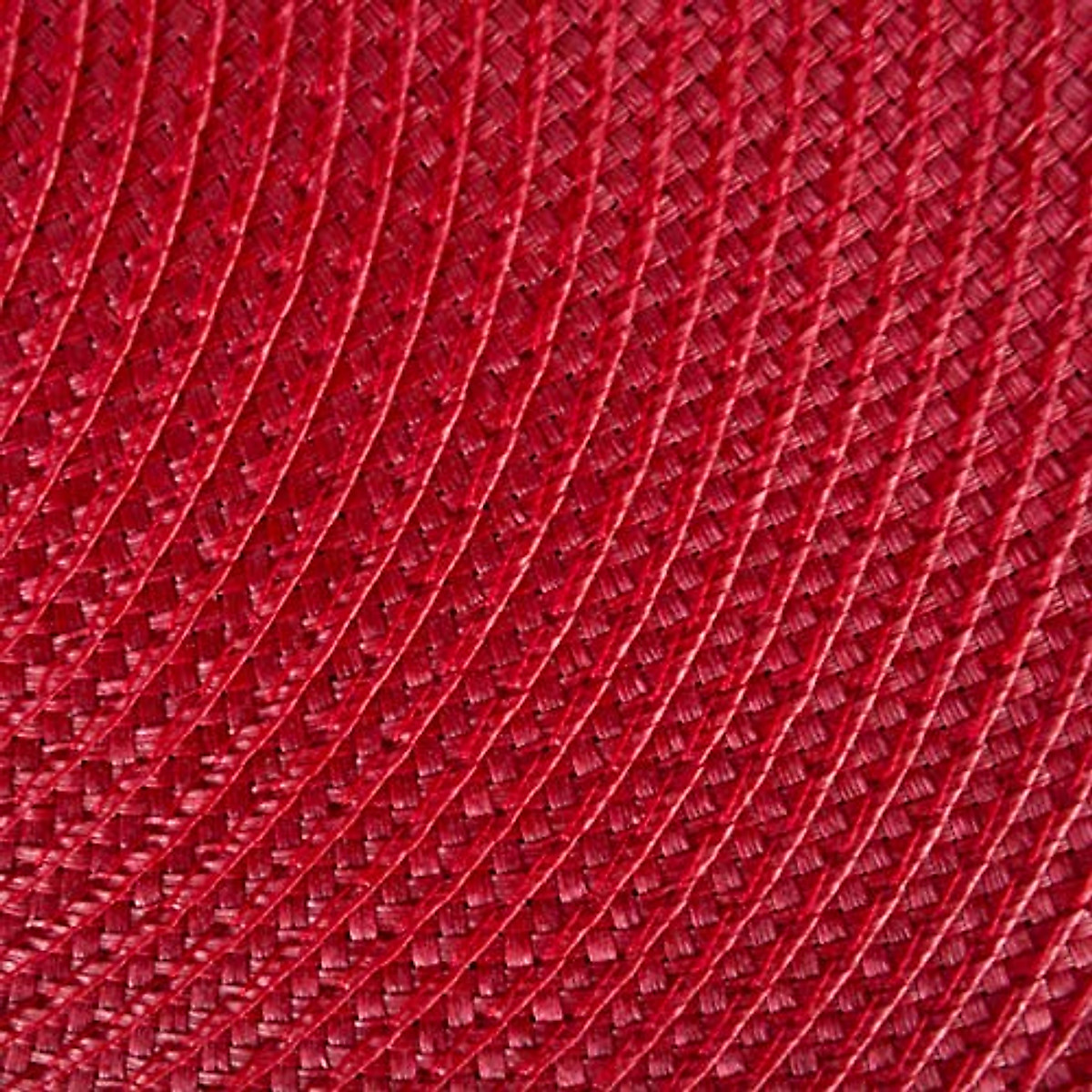 DII Classic Woven Tabletop Collection, Indoor/Outdoor Placemat Set, Round, 15" Diameter, Tango Red, 6 Piece