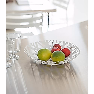 YAMAZAKI Home Bowl | Steel | Fruit Basket, One Size, White