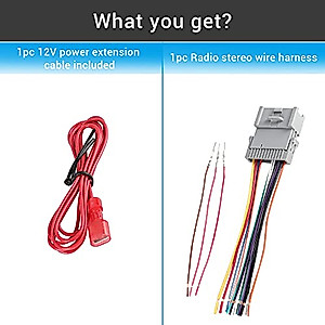 NuIth Radio Stereo Wiring Harness Adapter Connector Compatible with GM Chevy Silverado GMC Sierra 2000-2012 Vehicles Aftermarket Car Radio Wire Cable Plug