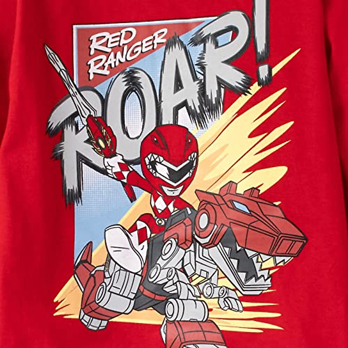 Power Rangers Red Ranger Zach Blue Ranger Toddler Boys 3 Pack T-Shirts Red/Blue/Gray 5T