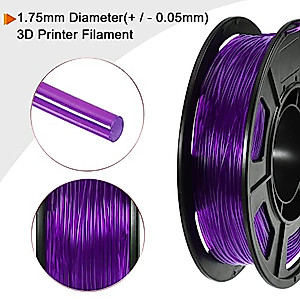 MECCANIXITY 1.75mm Filament TPU Purple 0.25KG Dimensional Accuracy +/- 0.05mm for 3D Printer
