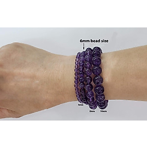 LTC Designs 6mm Black Tourmaline and Rose Quartz Metaphysical Healing Yoga Stretch Bracelet of Protection, Love and Stress Relief, 7.5" for Men,and Women