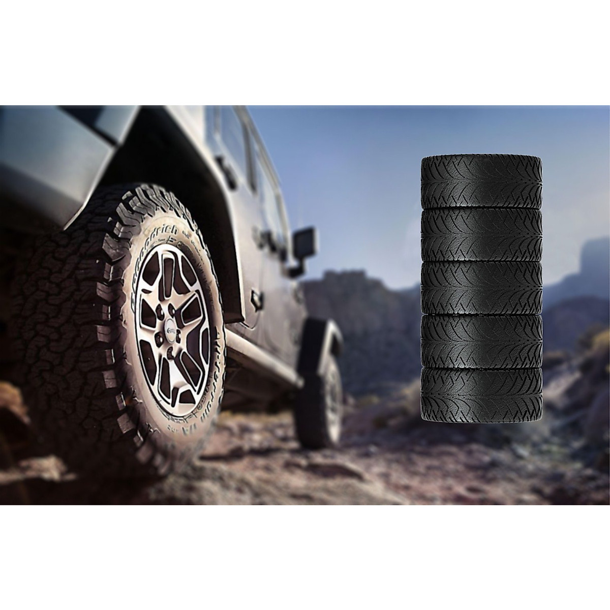 MISHOWNET Tyre Tire Coffee Tea Mug Stainless Steel Interior Durable Cup Personalized Attractive Mug Gift for Car Lover 320ml 11oz Black MCCM01B