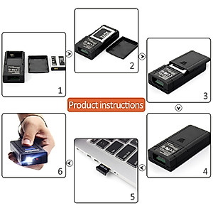 Symcode Bluetooth Wireless Barcode Scanner,Compatible with Bluetooth Function & 2.4GHz Wireless, Portable Barcode Reader Work with Windows, Mac,Android, iOS Phones, Tablets or Computers