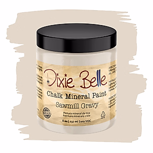 Dixie Belle Paint Company Chalk Finish Furniture Paint | Sawmill Gravy (8 Fl Oz) | Matte Smooth Beige Chic Chalk Mineral Paint | DIY Furniture Paint | Made in the USA