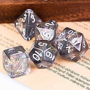 UDIXI 7PCS Polyhedral DND Dice Set, Characters's Weapons Design for Role Playing Dice Games as Dungeons and Dragons RPG MTG Table Games (Bard)