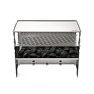 only fire Detachable Portable Charcoal Wood Grill Camping Grill for Picnic, Hiking, Backyard Cooking - with Handbag